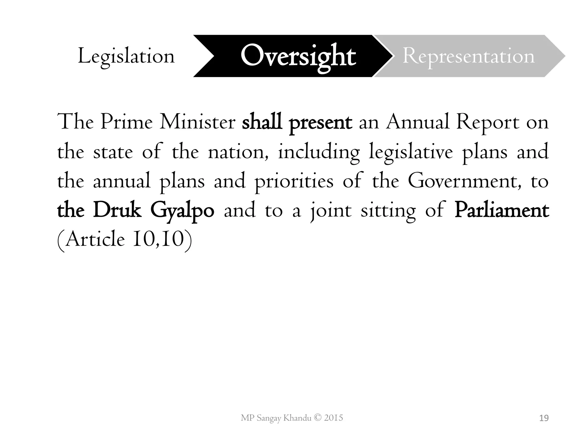 A brief introduction to the parliament of bhutan. | PDF