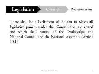 A brief introduction to the parliament of bhutan. | PDF