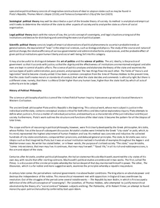 A brief introduction to the study of political philosophy | DOCX