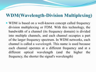 Introduction To WDM and TDM | PPTX