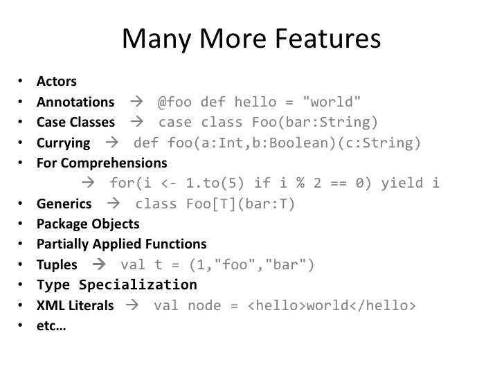 A Brief Intro To Scala