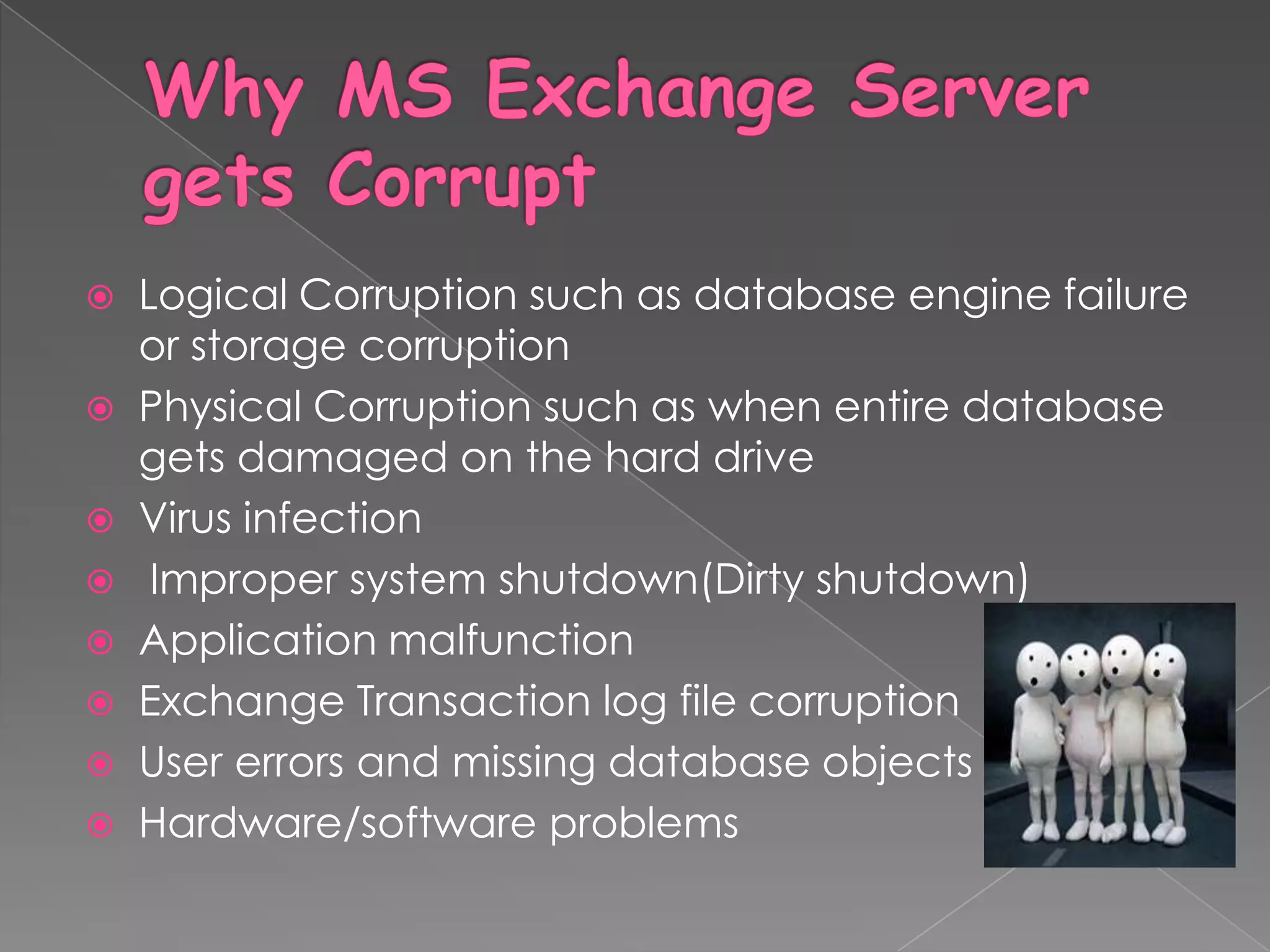 A brief on exchange server recovery | PPTX