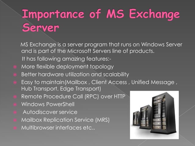 A brief on exchange server recovery | PPTX
