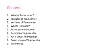 A Brief on Teamcenter | PPTX