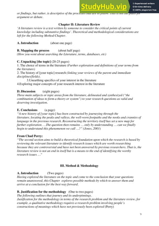 A Brief Outline For Organising Writing The PhD Thesis | PDF