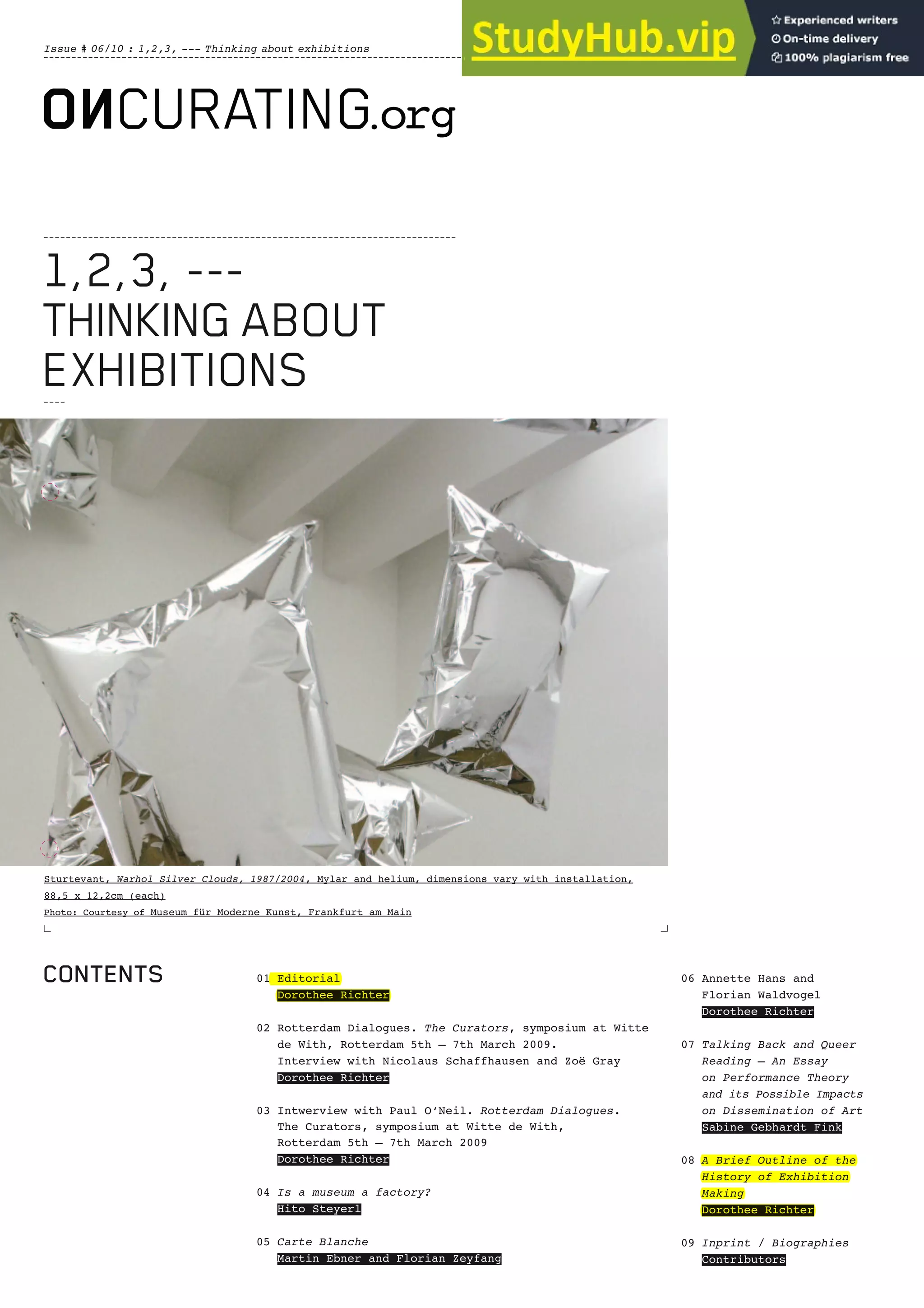 A Brief Outline Of The History Of Exhibition Making | PDF