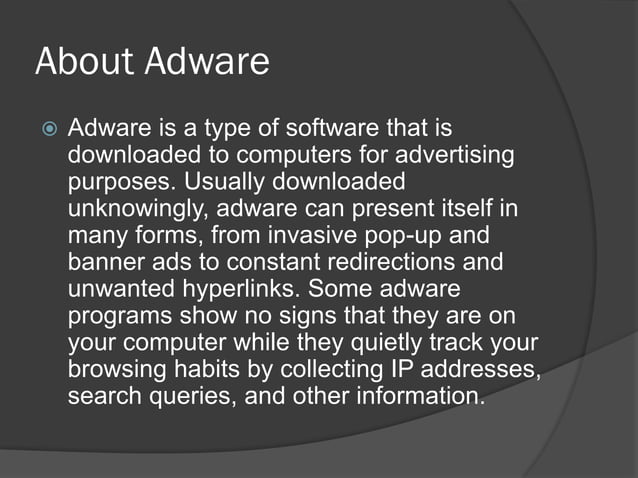 A Brief Overview of Adware | PPT