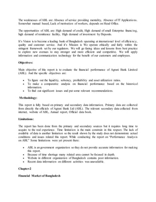 A brief overview of agrani bank limited | DOCX