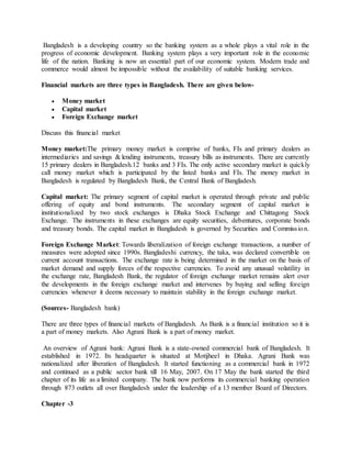 A brief overview of agrani bank limited | DOCX