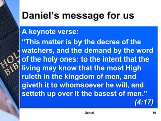 A brief overview of daniel | PPTX | Christianity | Religion & Spirituality