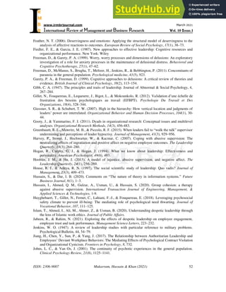 A Brief Overview Of Despotic Leadership Research | PDF