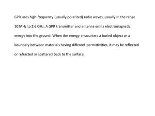 A Brief Overview of Ground-penetrating radar | PDF
