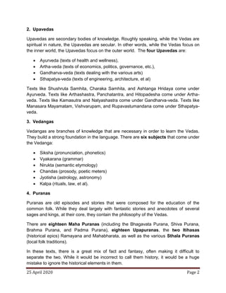 A Brief Overview of Hindu Scriptures | PDF