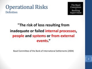 A brief overview of operational risk | PDF