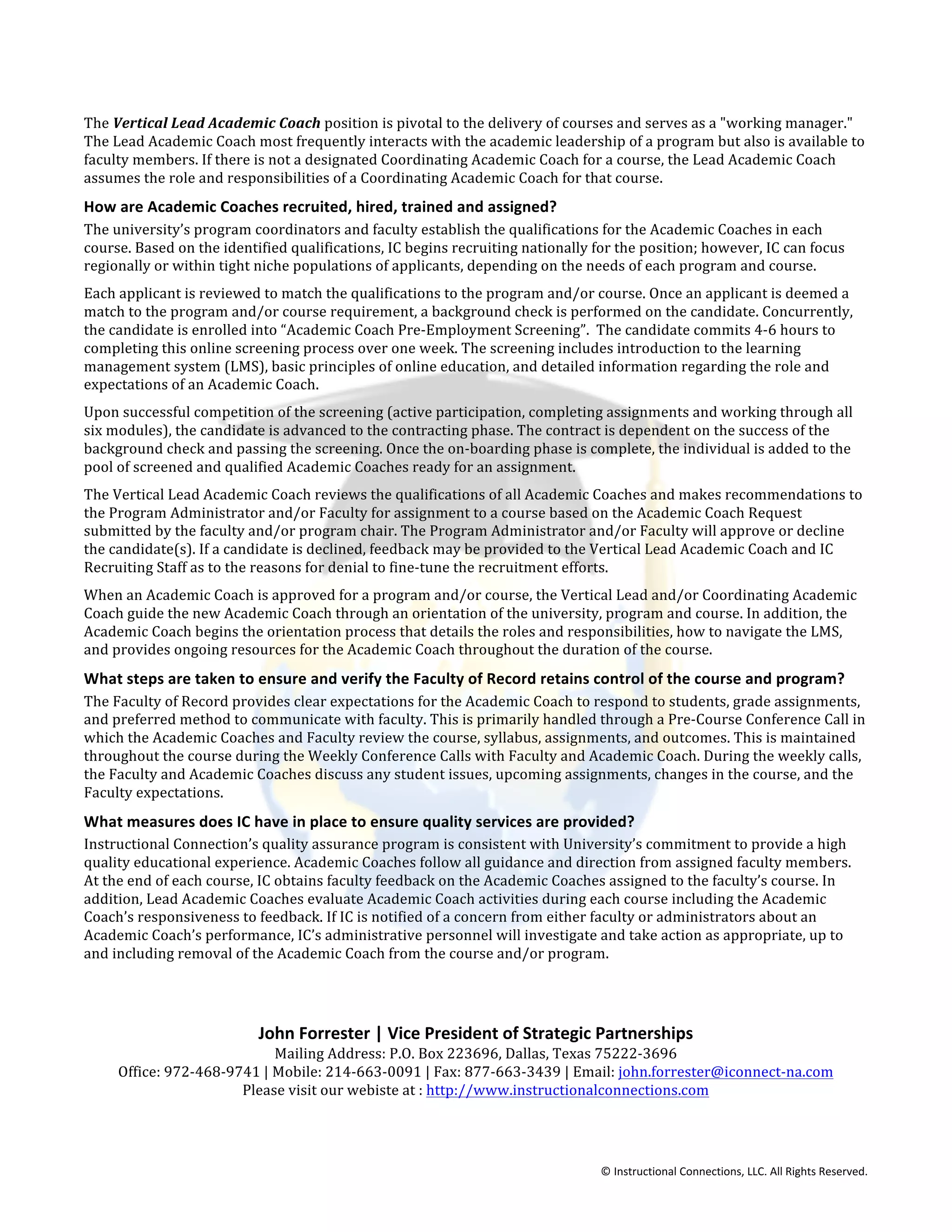 A Brief Overview of the Academic Coaching Model | PDF | Professional ...