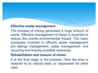 A brief overview of the process of mineral mining.pptx
