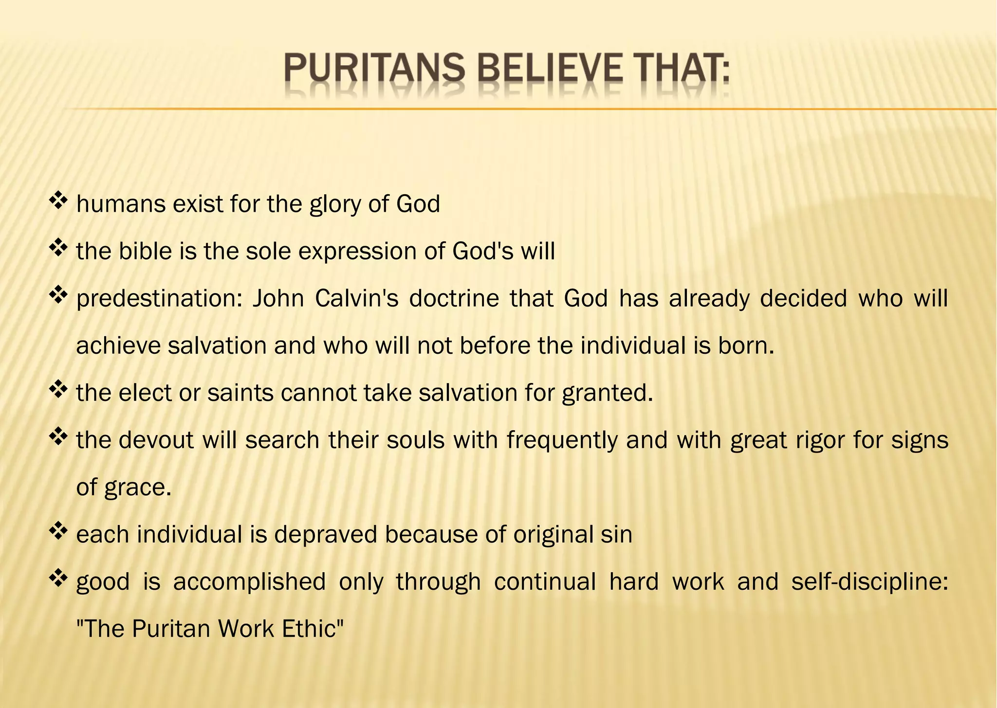 A brief overview of the puritan legacy in | PPT | Christianity ...
