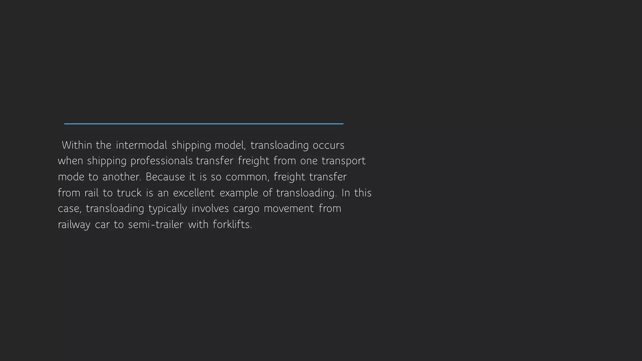 A Brief Overview of Transloading in Shipping and Logistics | PPT