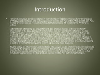 A Brief Overview of Westergren Testing | PPTX