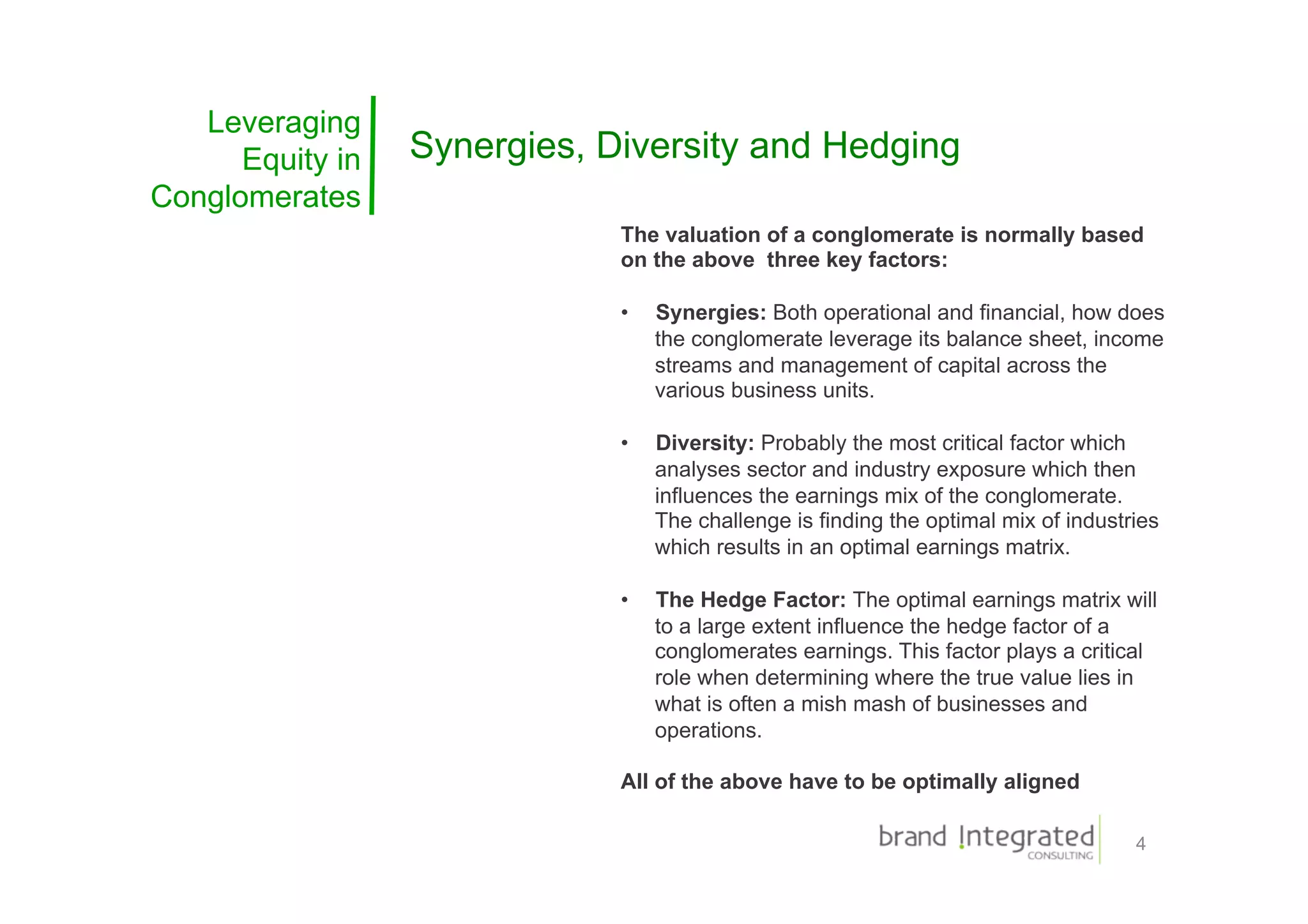 A brief perspective on conglomerates v2 | PDF