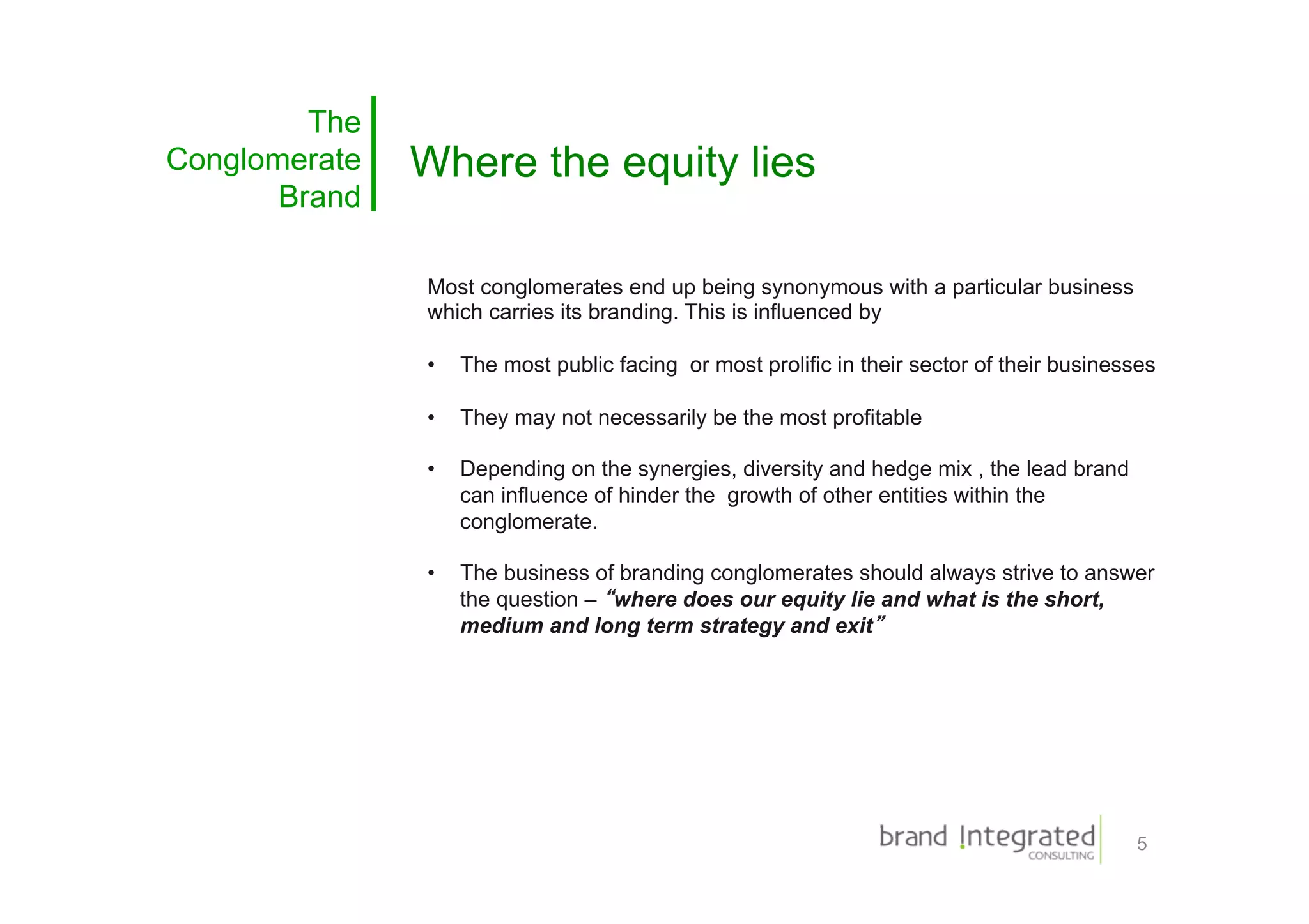 A brief perspective on conglomerates v2 | PDF