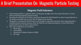 A Brief Presentation On Magnetic Particle Testing | PPTX | Physics ...