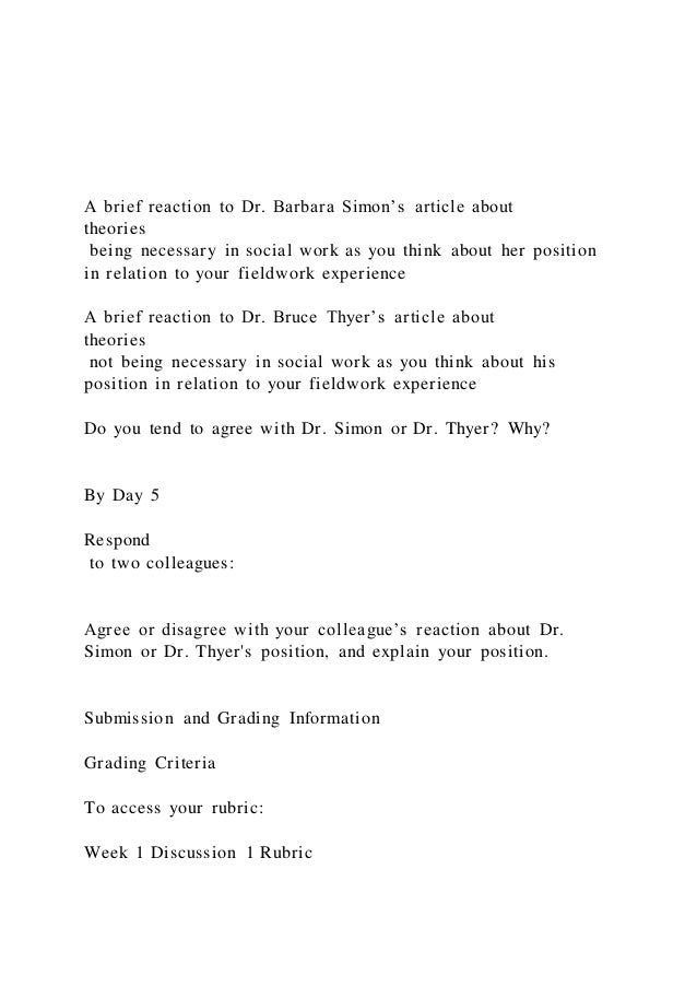 A brief reaction to Dr. Barbara Simon’s article about theo | DOCX