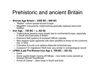 The History of Roman Britain (Notes Class 1) | PDF