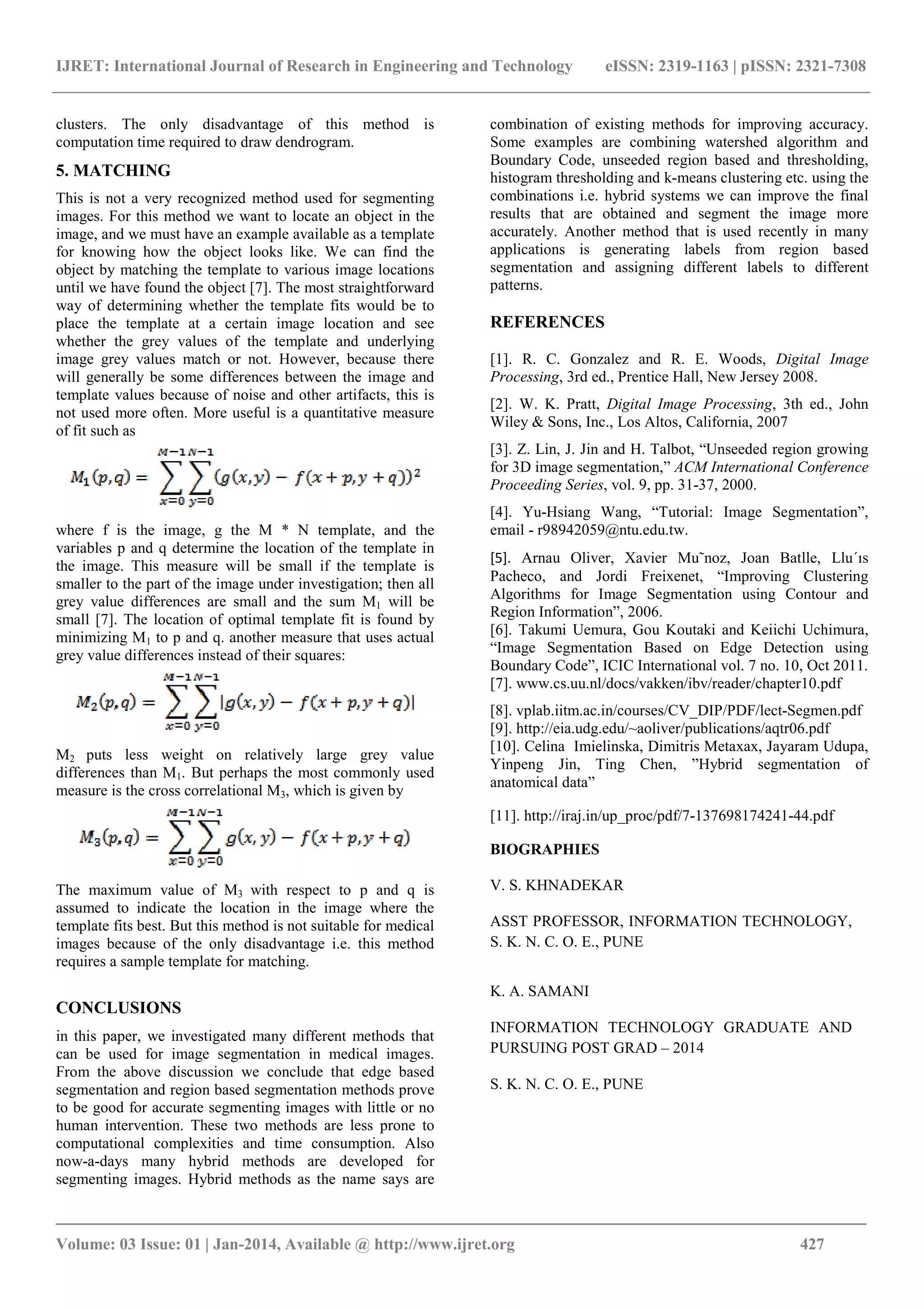 A brief review of segmentation methods for medical | PDF