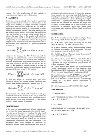 A brief review of segmentation methods for medical | PDF