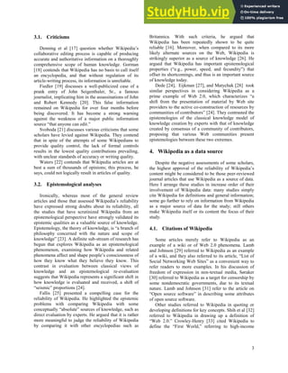 A Brief Review Of Studies Of Wikipedia In Peer-Reviewed Journals | PDF