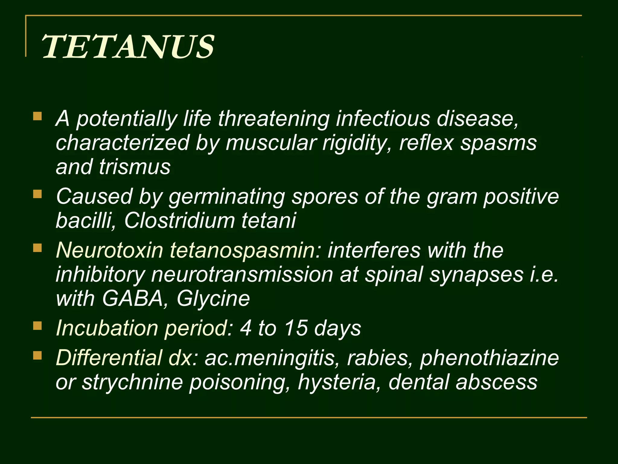 A brief review of tetanus prophylaxis haris bela | PPT
