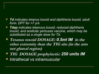A brief review of tetanus prophylaxis haris bela | PPT