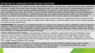A brief review on development and validation of hplc method. | PPTX