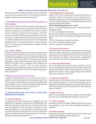 A Brief Review On Niosomes.Pdf | Chemistry | Science