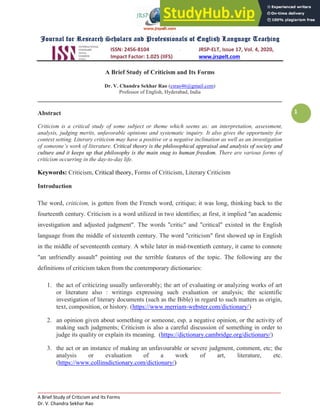 A Brief Study of Criticism and Its Forms.pdf