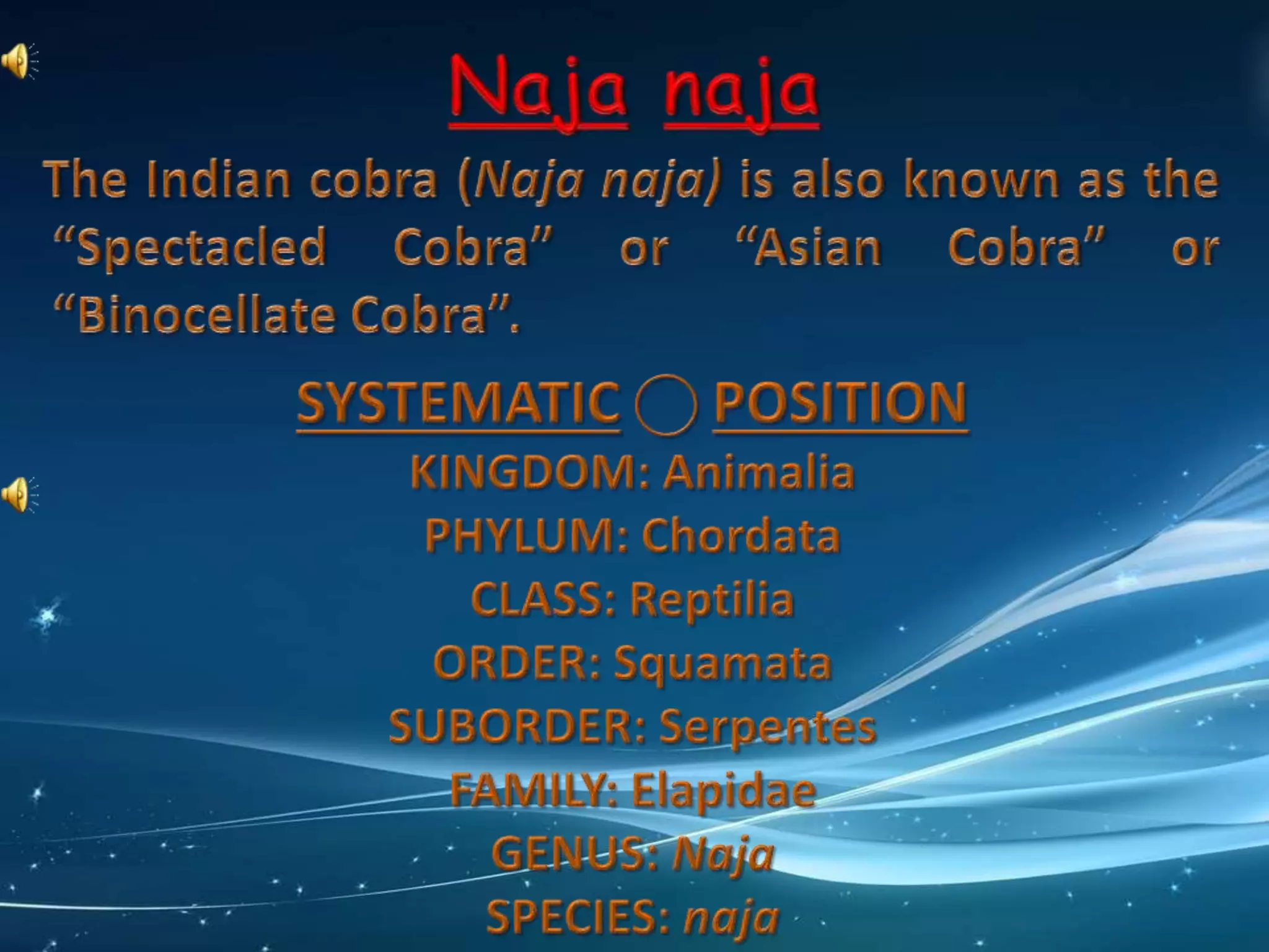 A brief study on naja naja the indian cobra | PPTX