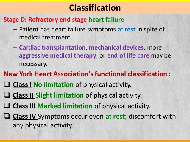 Congestive Heart Failure Stages