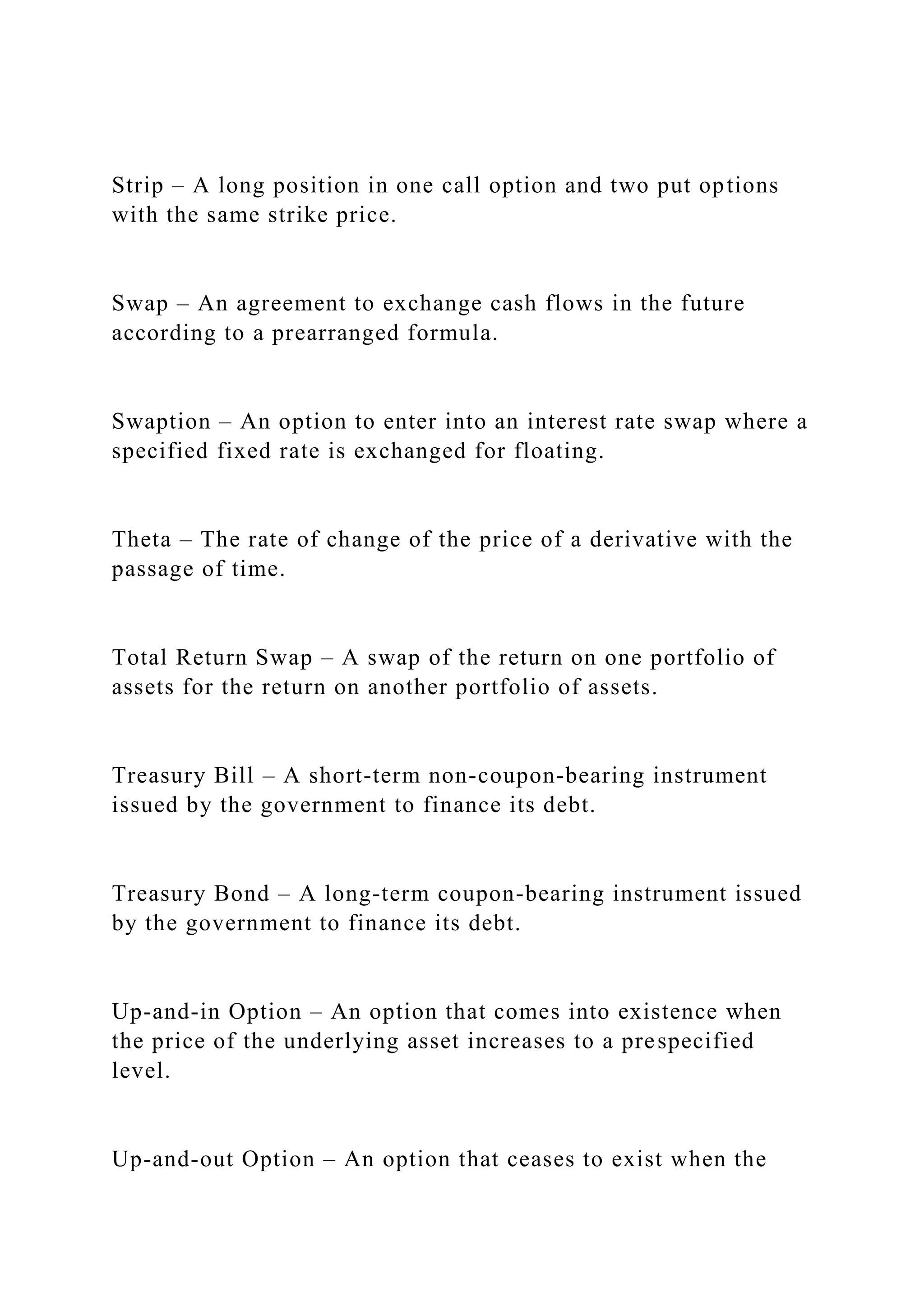 A Brief Taxonomy of Derivatives and Exotic Options Bond Me.docx