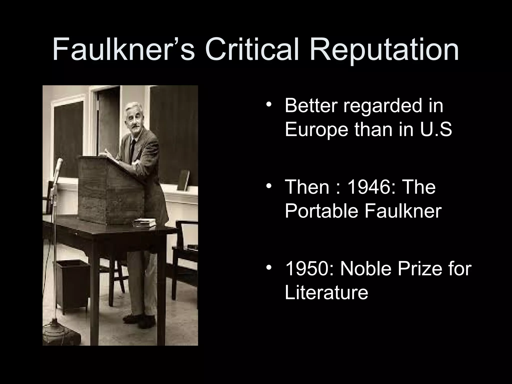 A brief touch on William Faulkner's Barn Burning | PPT