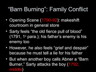 A brief touch on William Faulkner's Barn Burning | PPT