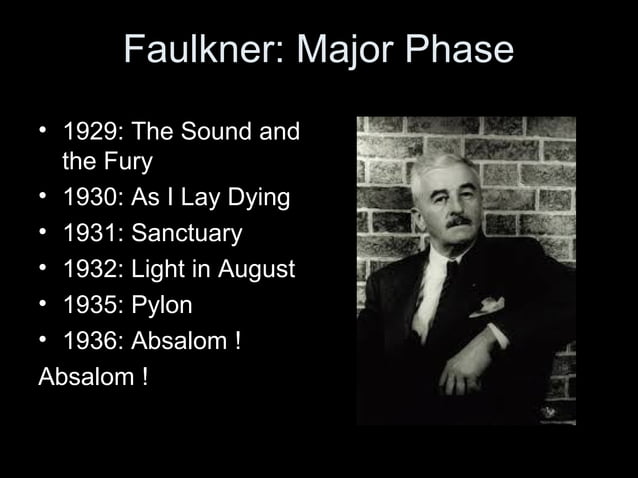 A brief touch on William Faulkner's Barn Burning | PPT