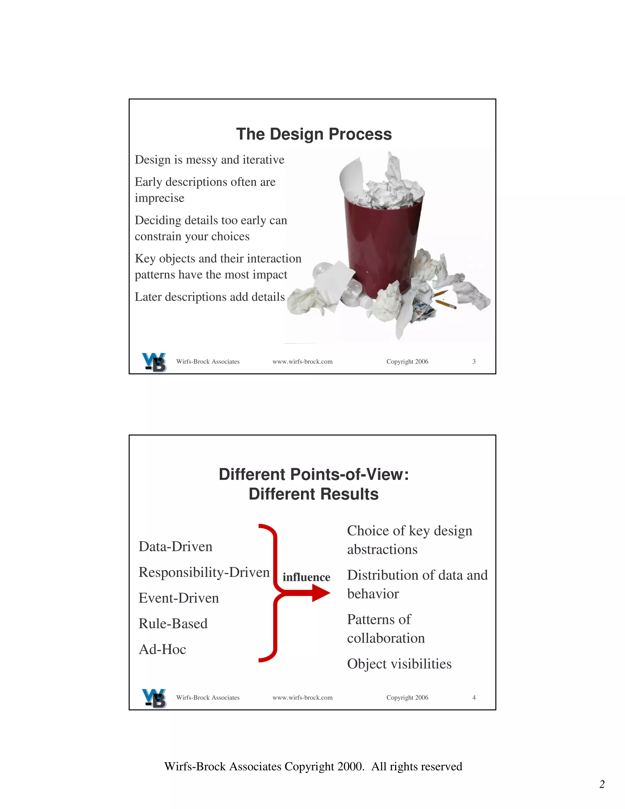 A Brief Tour of Responsability Driven Design | PDF