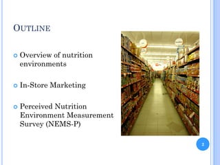 Nutrition Environment Assessment Methods | PDF
