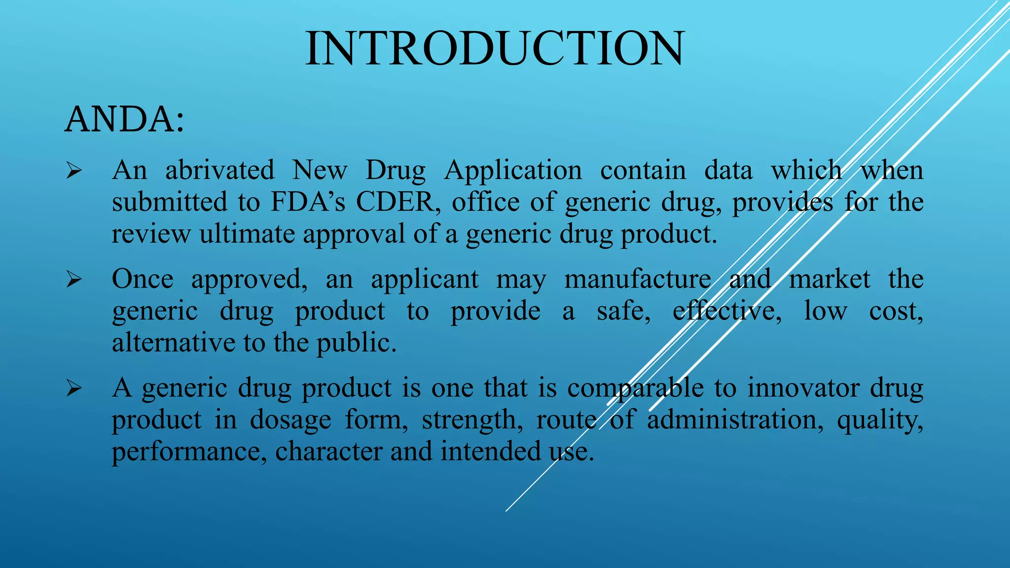 Abriviated new drug application 505(j) filling | PPTX