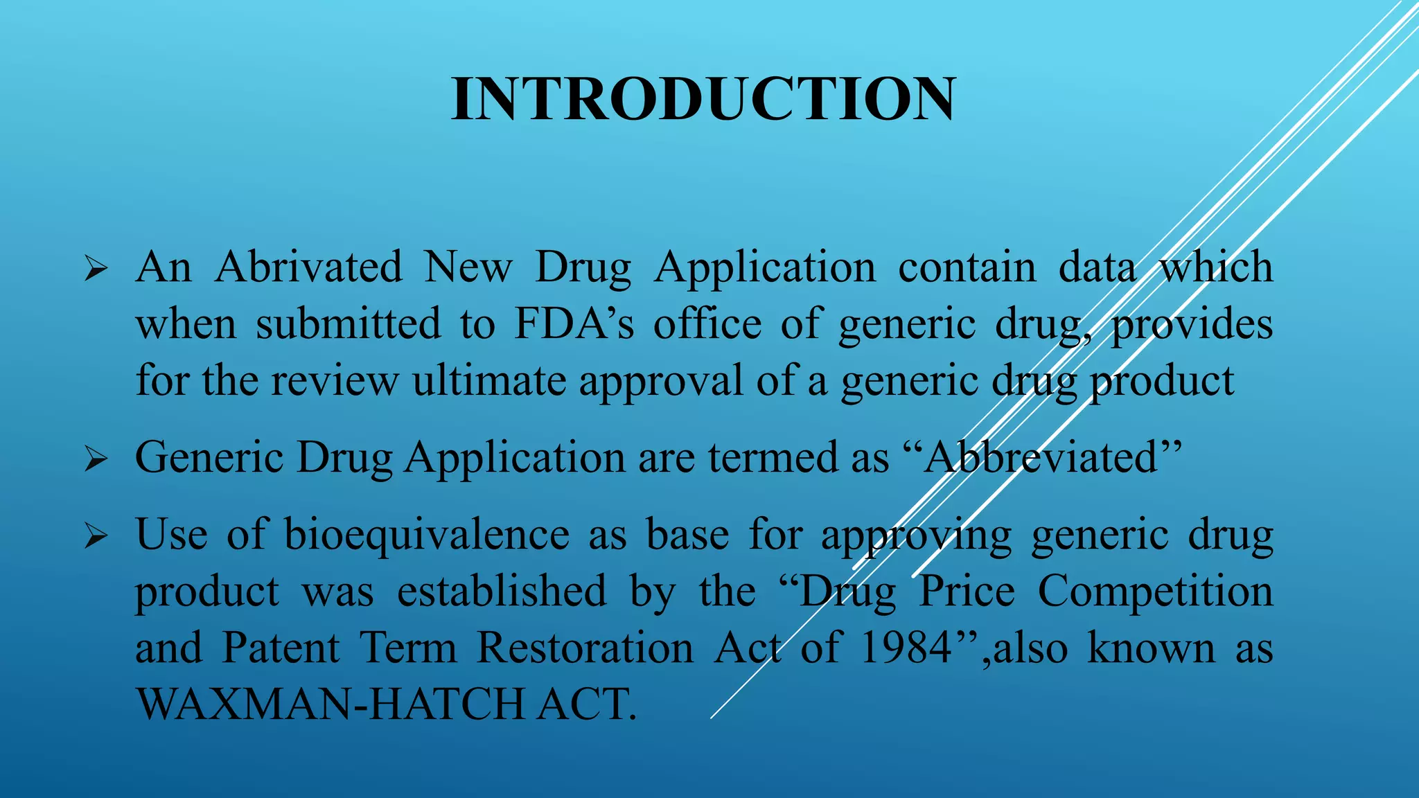 Abriviated new drug application 505(j) filling | PPTX