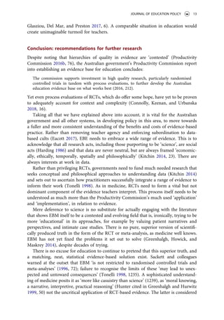 A broken paradigm? What education needs to learn from evidence-based ...