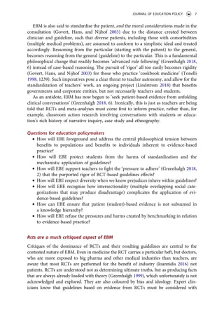 A broken paradigm? What education needs to learn from evidence-based ...