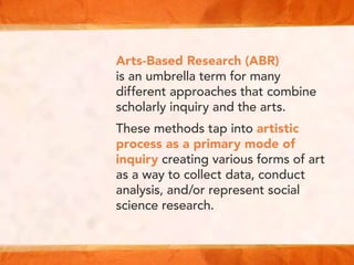 Arts Based Research | PDF