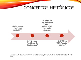 ABRUPTIO DE PLACENTA revision de la literatura | PPT